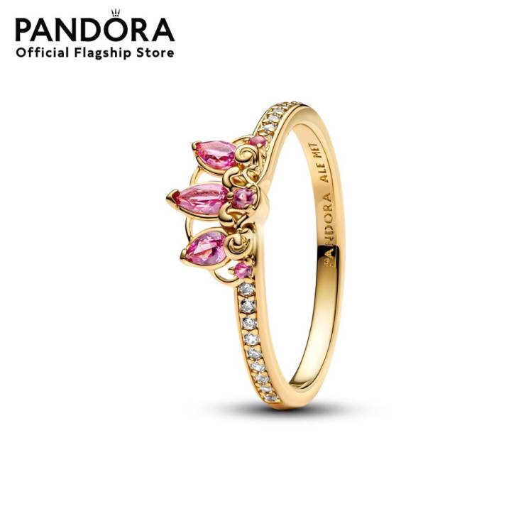Pandora Disney Rapunzel 14k gold-plated tiara ring | Lazada.co.th