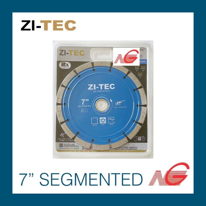ใบตัดเพชร ZI-TEC 7" รุ่น SEGMENTED | Lazada.co.th