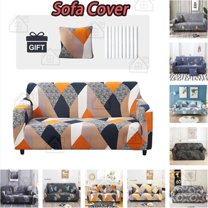 Universal Single Sofa Cover Stretchable Regular L Shape Slip Cover 1/2 ...