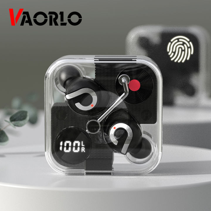 VAORLO E89 TWS Transparent Bluetooth 5.3 Earphone Wireless Earplugs Music/Game Dual Mode In Ear ...