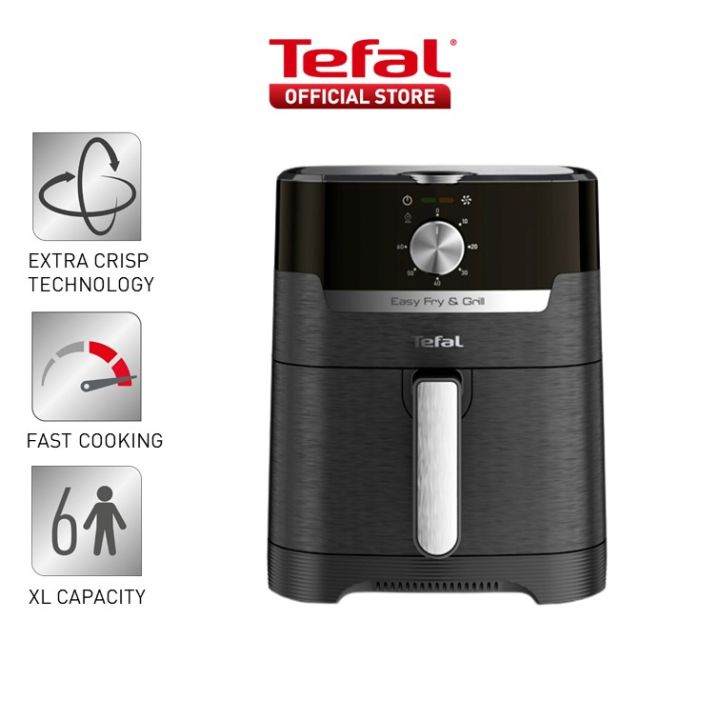 Tefal Easy Fry & Grill Classic Healthy Air Fryer 4.2L 2-in-1 EY5018 - 8 programmes, Indoor Grill ...