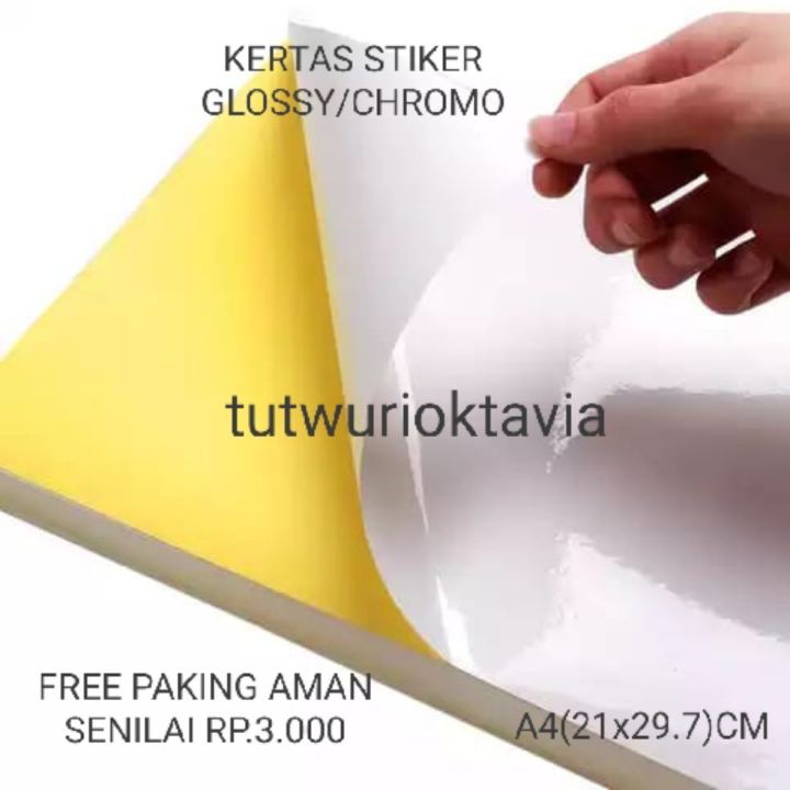 kertas label stiker glossy ukuran A4 isi 20 lembar | Lazada Indonesia