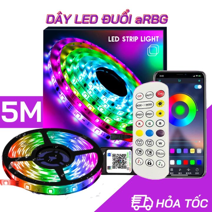 Dây đèn LED Đuổi ARGB 16 Triệu Màu Nhtatomstore, Cảm Biến Âm Thanh Trực ...