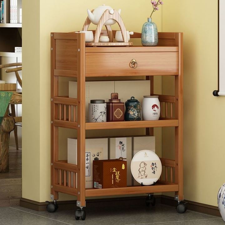 Movable multifunctional tea rack New Chinese chess room corner table ...