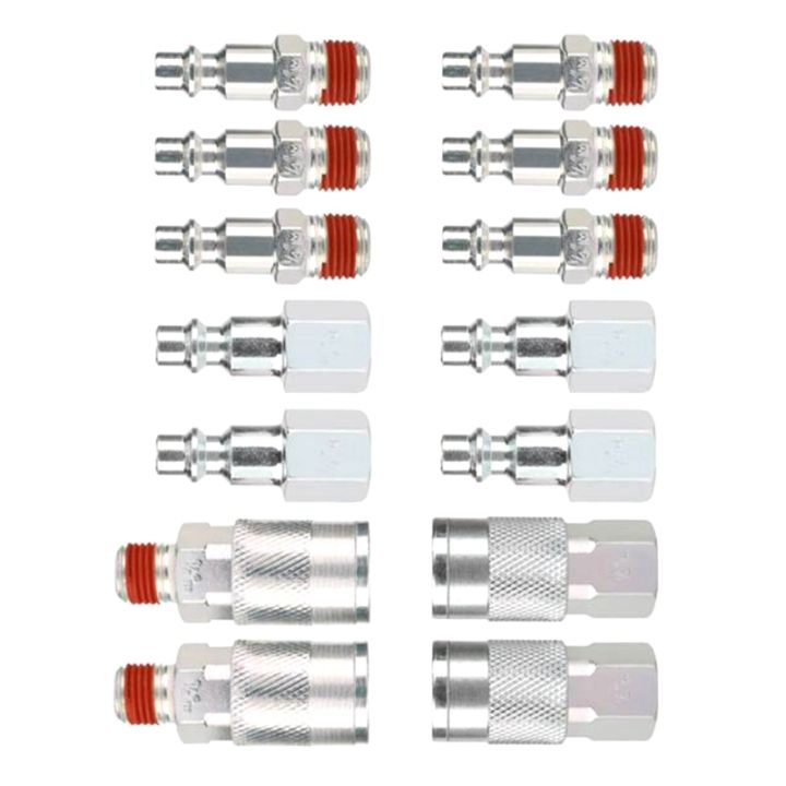 14 Pieces 1/4 Inch Npt Quick Connect Air Coupler And Plug Kit for Air ...