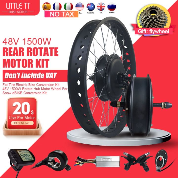 Ebike Fat Conversion Kit Rear Wheel 48V 1500W Rotate Brushless Hub ...
