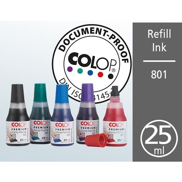 Colop Self-Inking Printer Rubber Stamp Pad Refill Ink 25ml (801P) | Lazada