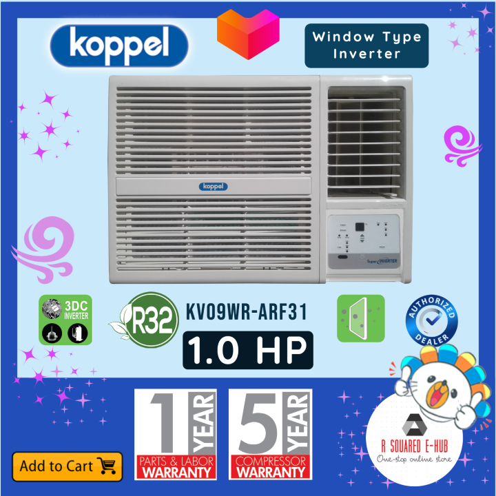 Koppel Window Type Inverter Aircon 1.0 HP (KV09WR-ARF31) | Lazada PH