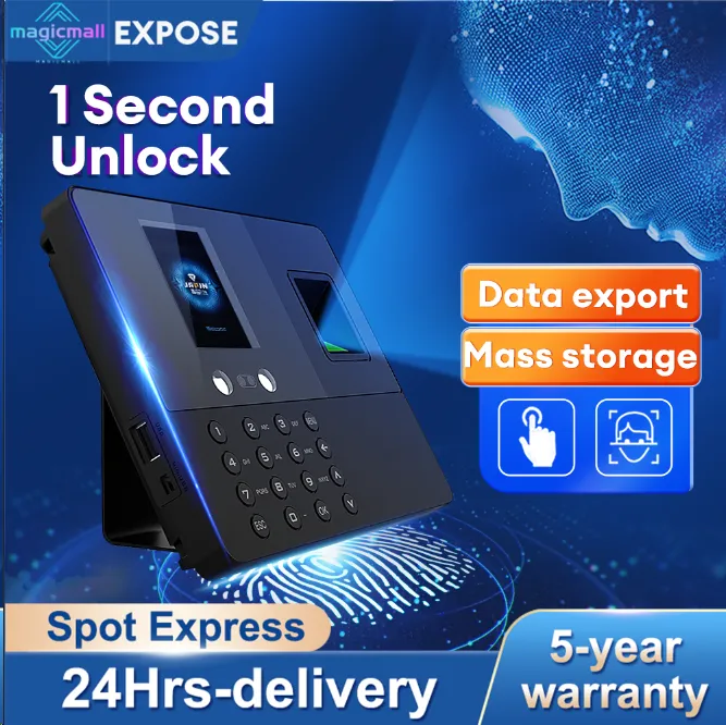 Face Attendance Machine Employee Sign-in Intelligent Facial Fingerprint ...