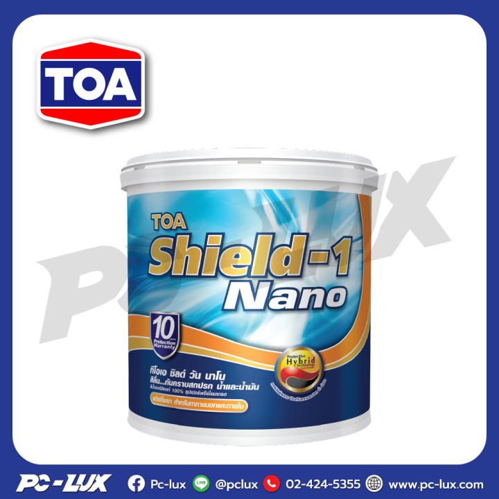 TOA สีน้ำชิลด์ วัน นาโน ชนิดกึ่งเงา ทาภายนอก สี 8093 Painter's Red ขนาด ...