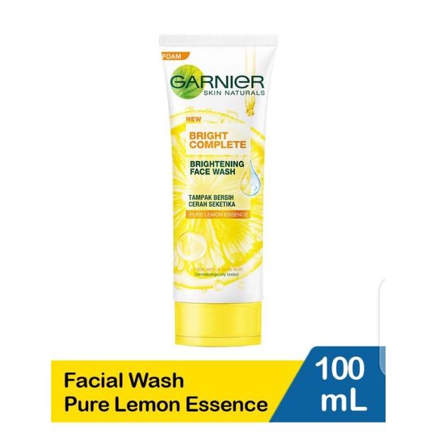 Garnier light complate brightening foam pure lemon 100ml | Lazada Indonesia