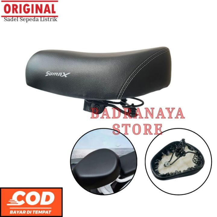 Saddle Jok Dudukan Empuk Sepeda Listrik Universal Tebal Hitam Kuat ...