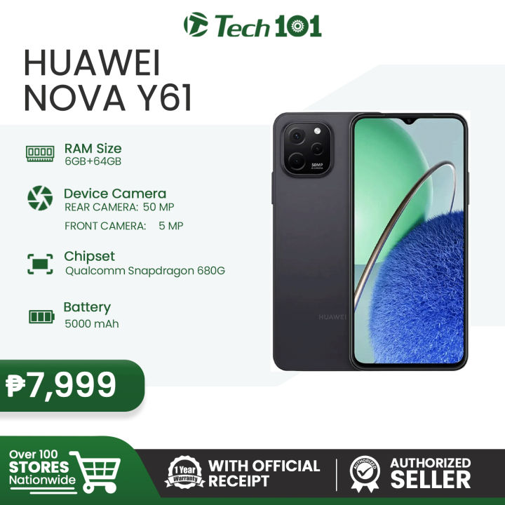 Huawei Nova Y61 (6G+64G) With Official Receipt With Warranty - Authorized Seller | Lazada PH