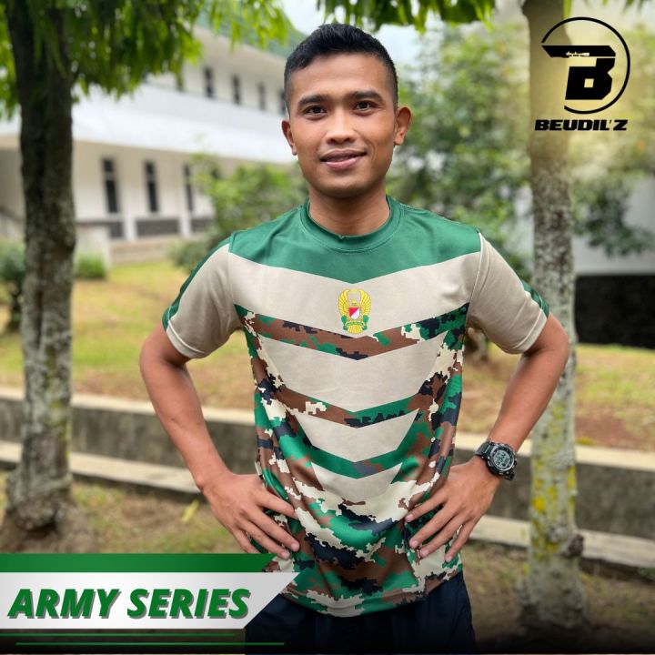 jersey army loreng motif tni ad /jersey army beudilz BDLA 18 | Lazada ...