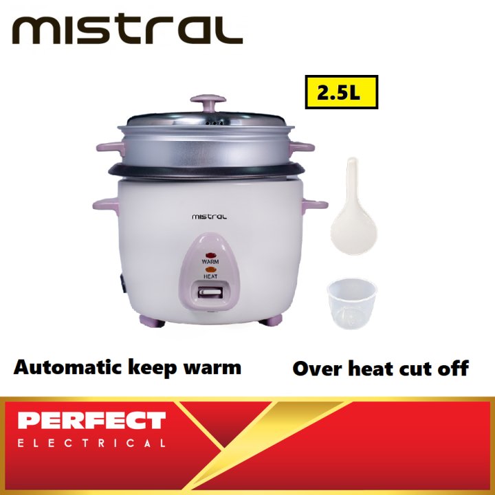 Mistral Convention Rice Cooker MRC25S 750watt 2.5liter | Lazada