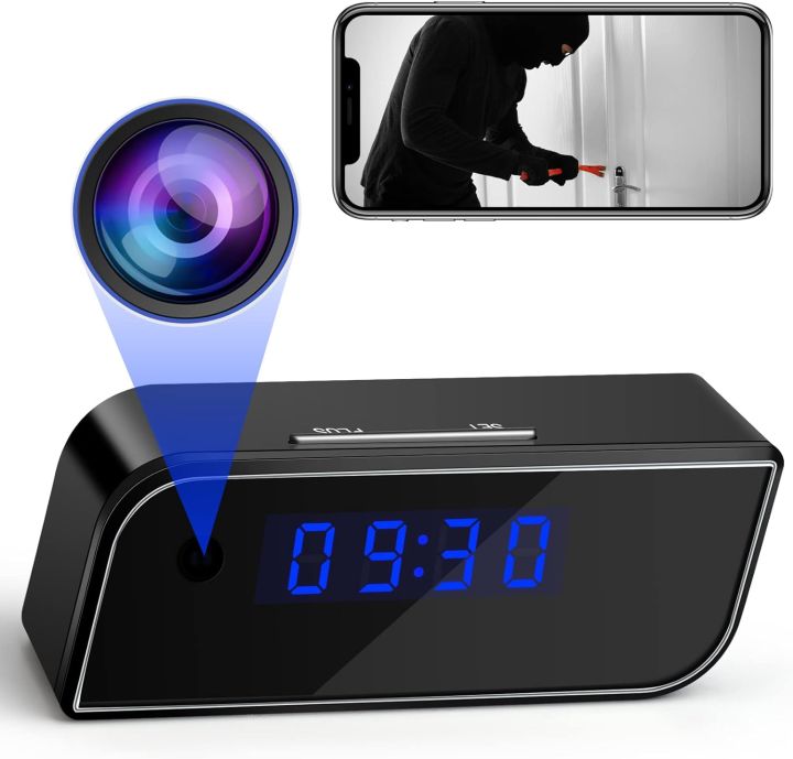WiFi Mini DV Spy Camera - 4K HD 1080P Alarm Clock Wireless Video ...