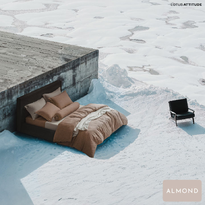 SB Design Square ชุดผ้าปูที่นอน+นวม NORDEN ELEMENTS : ALMOND ขนาด 6 ฟุต ...
