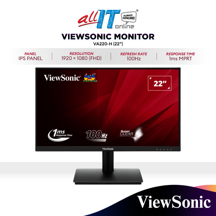 ViewSonic VA220-H 22" FHD VA Office Monitor | 100Hz | Variable Refresh ...