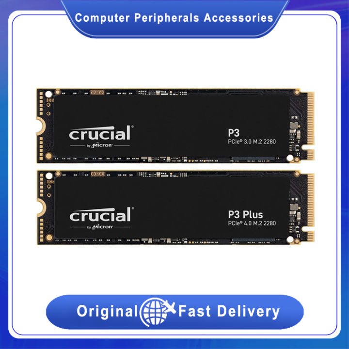Crucial P3 PLUS 4TB 2TB 1TB 500GB Gen 3 & Gen 4 NVMe M.2 2280 3D NAND ...