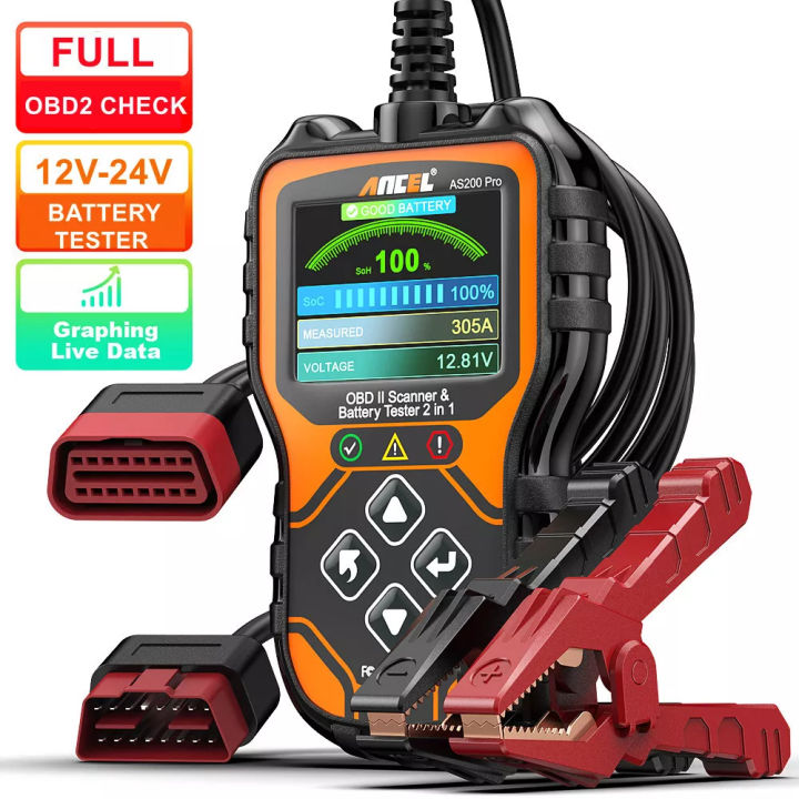 ANCEL AS200 PRO Automotive OBD2 Scanner Car Fault Code Reader Check ...