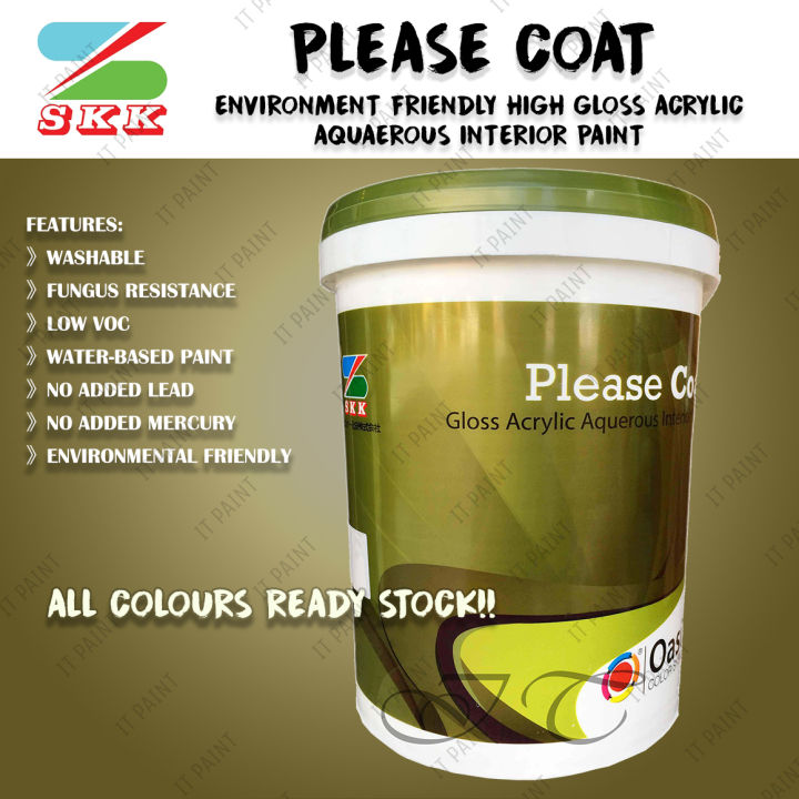 [Custom Color] 1 Liter SKK Paint Please Coat Interior High Gloss Paint ...