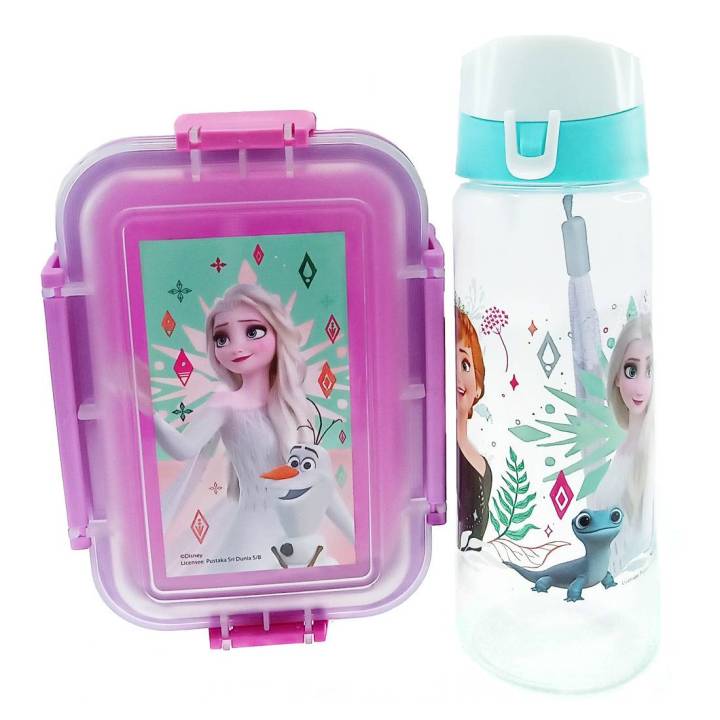 Disney Frozen 2 Princess Elsa Anna Lunch Box with Water Bottle Set (BPA ...