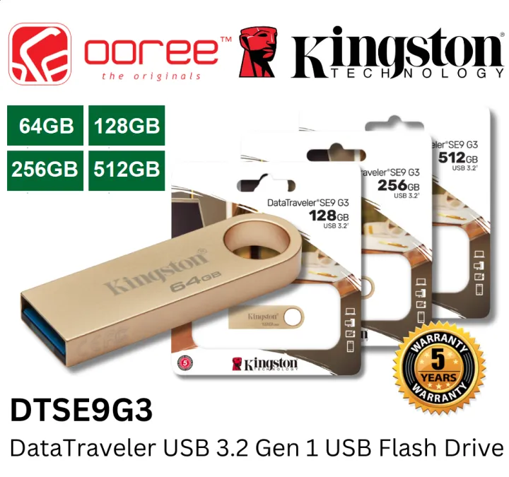 KINGSTON DTSE9G3 DATATRAVELER SE9 G3 USB 3.2 GEN 1 FLASH DRIVE ...