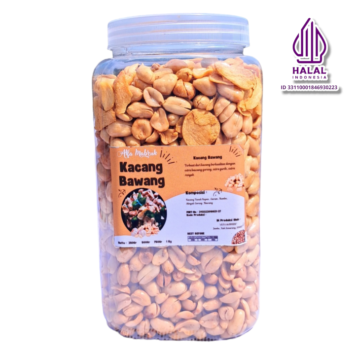 Kacang Bawang Super 1kg Gurih Asin Fresh Extra Bawang Goreng | Lazada ...