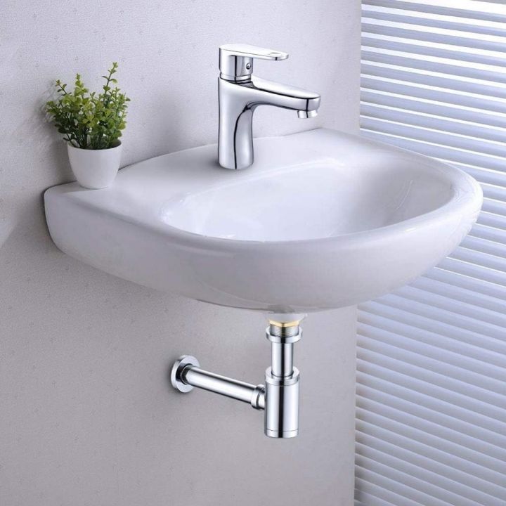 FAIRY without overflow Round P-Trap Waste Pipe Kit Adjustable Height ...