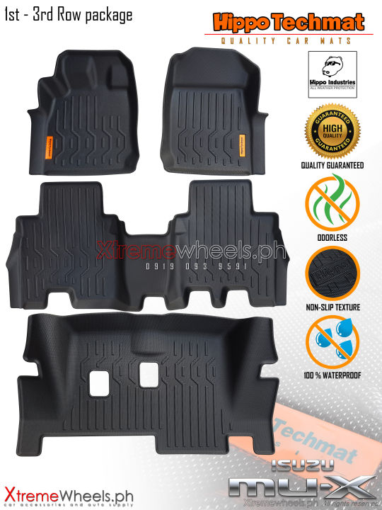 Isuzu Mux 2022 to 2025 ( 1st-3rd row ) Hippo Techmat V2 Deep dish ...