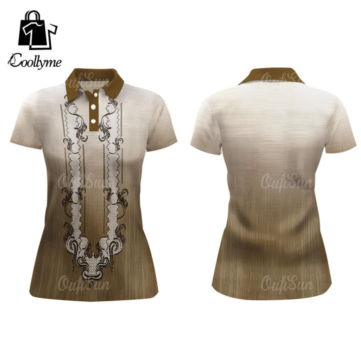 Polo Barong For Women 2025 Barong Tagalog Asean Attire Women Casual ...