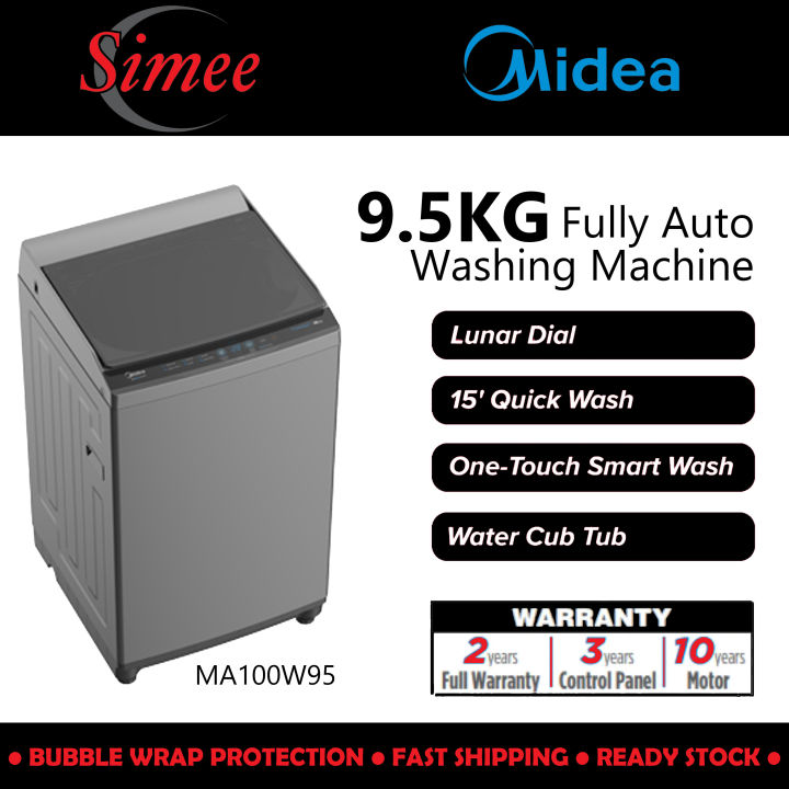 Midea MA100 Series 9.5KG Top Load Fully Auto Washing Machine MA100W95 ...