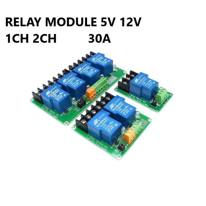 RELAY MODULE 5V 12V 4 CHANNEL 1CH 2CH 30A OPTOCOUPLER ISOLATION | Lazada Indonesia