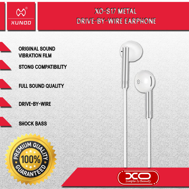 XO-S17 METAL DRIVE-BY-WIRE EARPHONE | Lazada PH