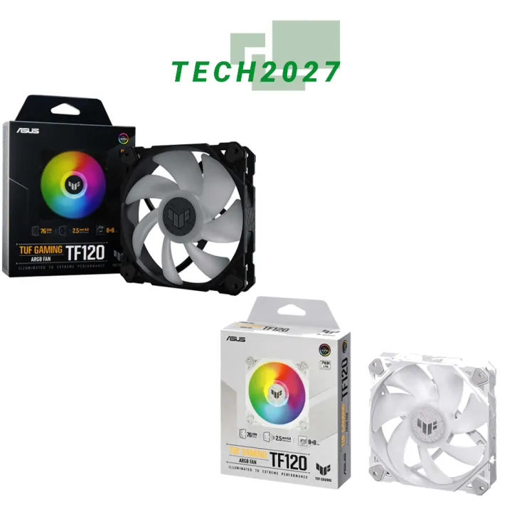 ASUS TUF Gaming TF120 120mm ARGB fan Single Pack (Advanced fluid ...