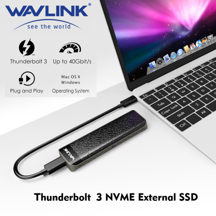 Wavk Intel Certified Thunderbolt™ 3 NVME External SSD Enclosure USB ...