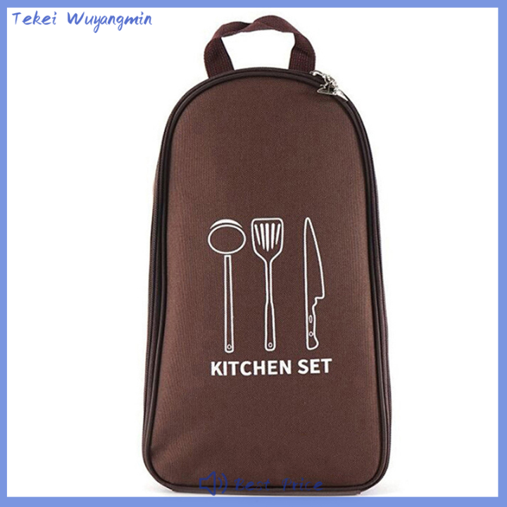 Tekei Outdoor Camping Cookware Container Bag Cooking Utensil Organizer ...
