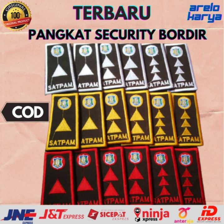 PANGKAT SATPAM TANDA PANGKAT PUNDAK SATPAM SECURITY BORDIR | Lazada ...