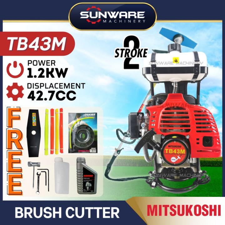 TB43 43CC Knapsack Brush Cutter / Mesin Rumput TB43 43CC MITSUKOSHI ...