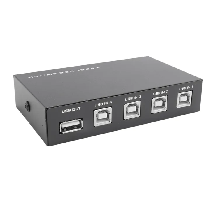 (UYJA) Newest Mini 4 Ports USB Printer Scanner Sharing Share Switch Splitter Box Hub | Lazada PH