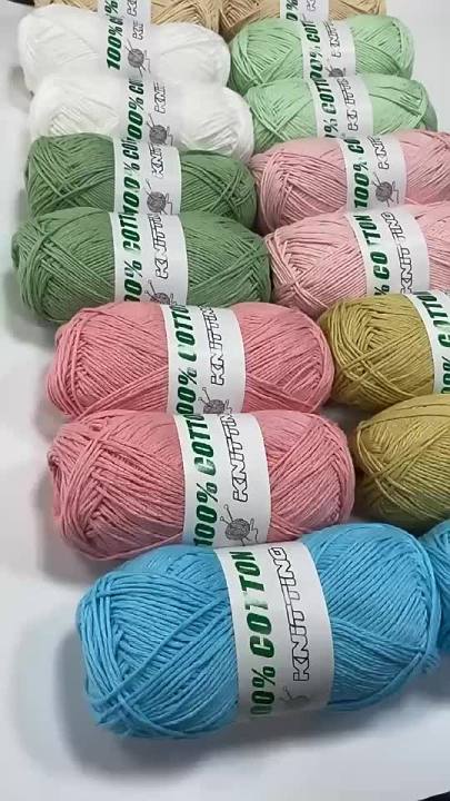 Bojay 2มิลลิเมตร9ชั้นผ้าฝ้าย100% โครเชต์ถักเส้นด้ายแฟนซี100กรัมเส้นด้าย ...