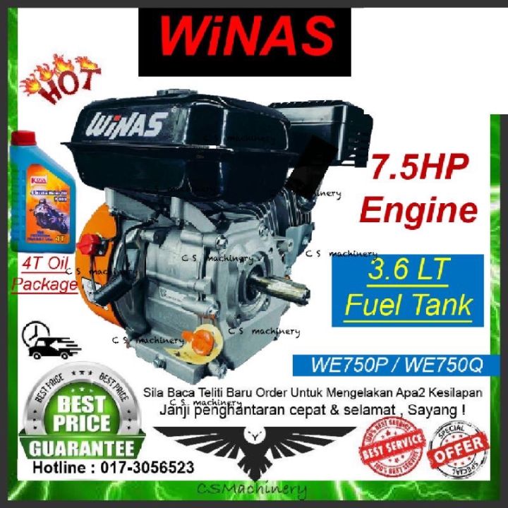 Winas / KABA 7.5hp Gasoline Engine Powerful Chong Qing Engine power ...