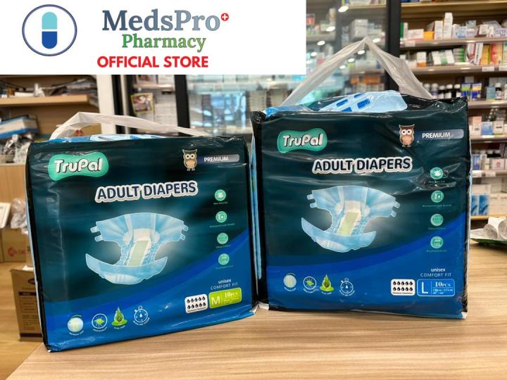 TRUPAL PREMIUM ADULT DIAPERS SIZE M / L 10's | Lazada
