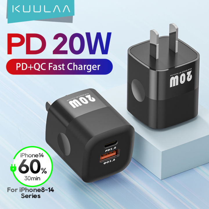 KUULAA GaN PD 20W Fast Charging USB C Charger củ sạc iphone 15 Xiaomi ...