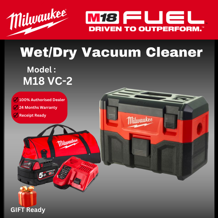 Milwaukee M18 Wet/Dry Vacuum SET / M18 VC-2 Vacuum / Milwaukee Cordless ...
