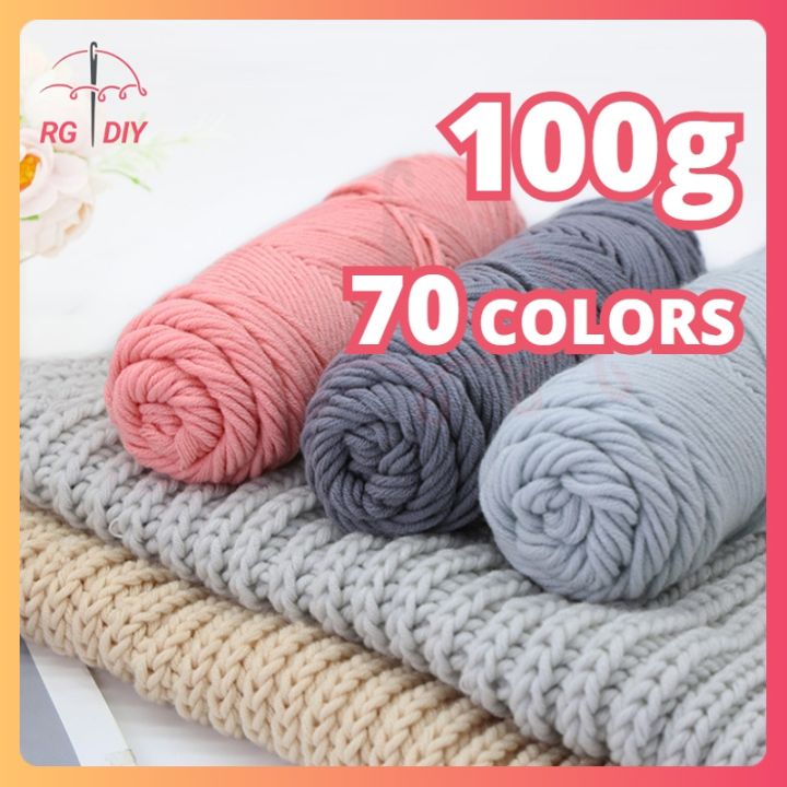 8 Plys Milk Cotton Yarn Wool Thread for Knitting Scarf Handmade DIY ...
