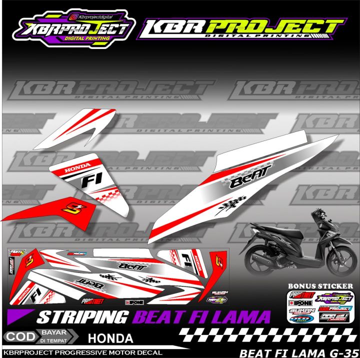 BEAT FI LAMA STIKER STRIPING PREMIUM MOTOR KEREN LIS VARIASI BEAT FI ...