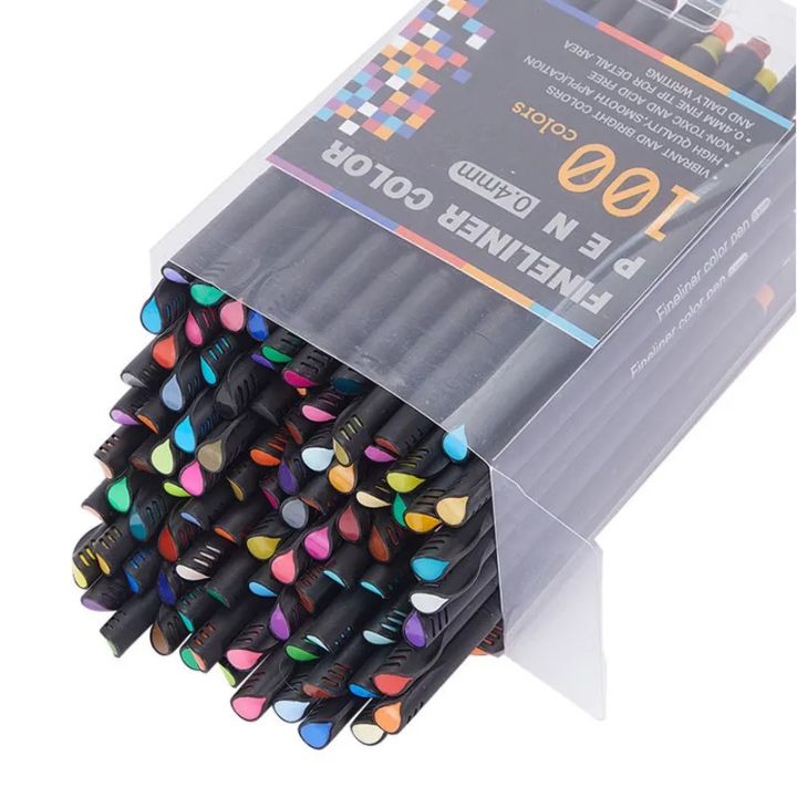 Pulpen Pena 12/24/36/48/60/100 Warna Sketsa Spidol Umum General Marker ...