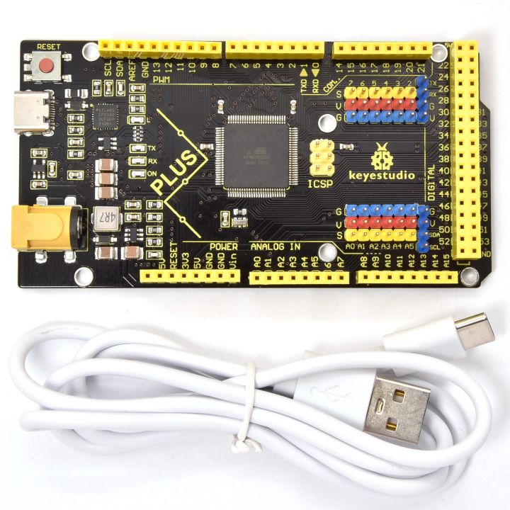 KEYESTUDIO ATMEGA2560-16AU 2560 Plus Controller Board CP2102 USB เป็น TTL Chip เข้ากันได้กับ ...