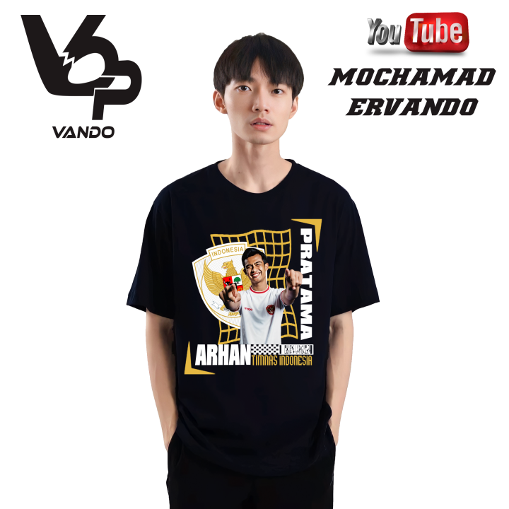 Kaos Timnas Indonesia Pratama Arhan Baju Streetwear Pria Combed 30s ...